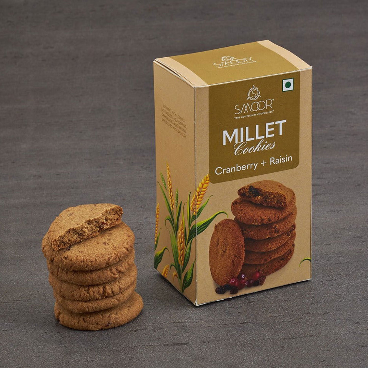 Cranberry Raisin Millet Cookies